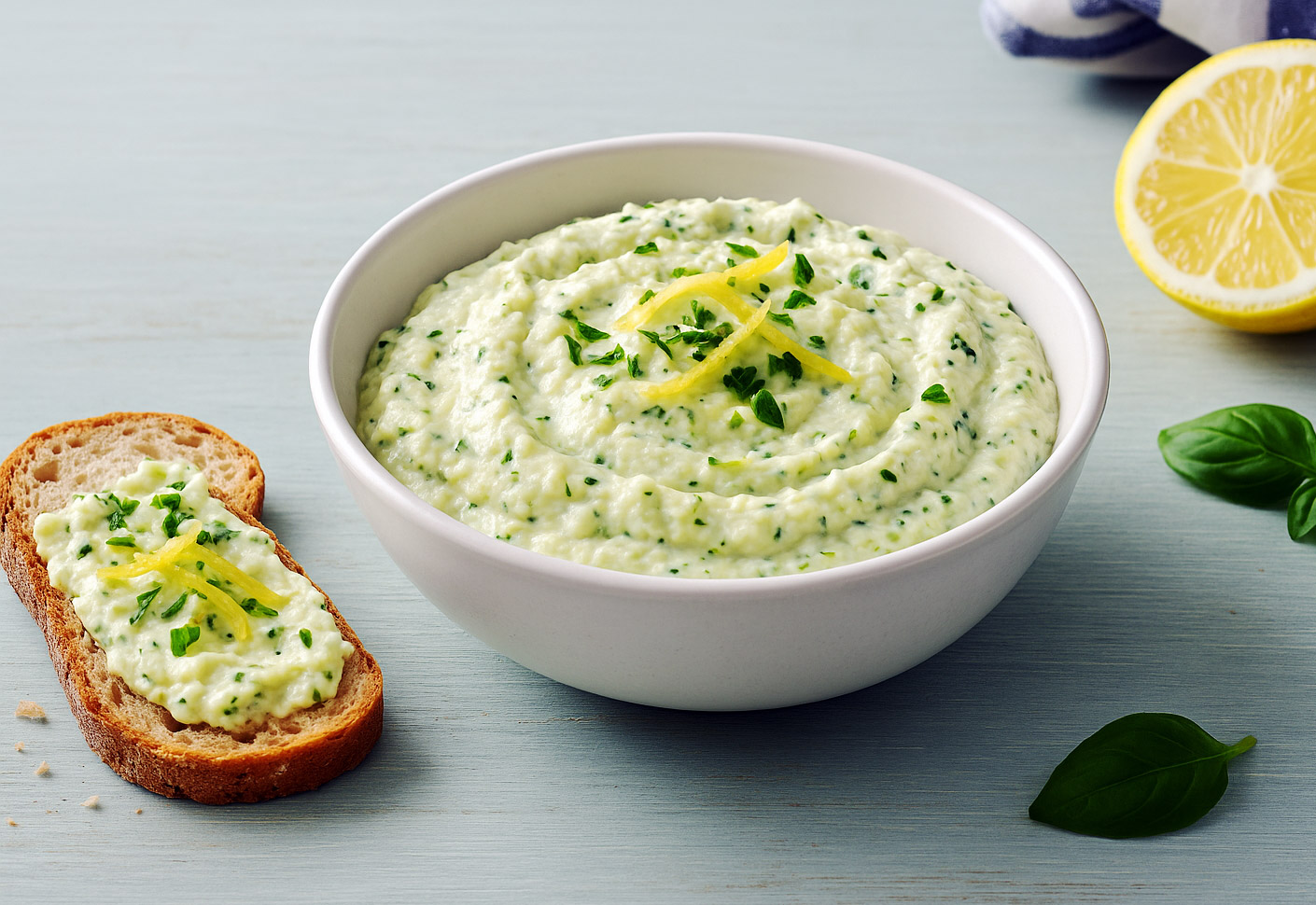 Tartinade fraîche courgette, citron et fromage frais - Saucer.fr